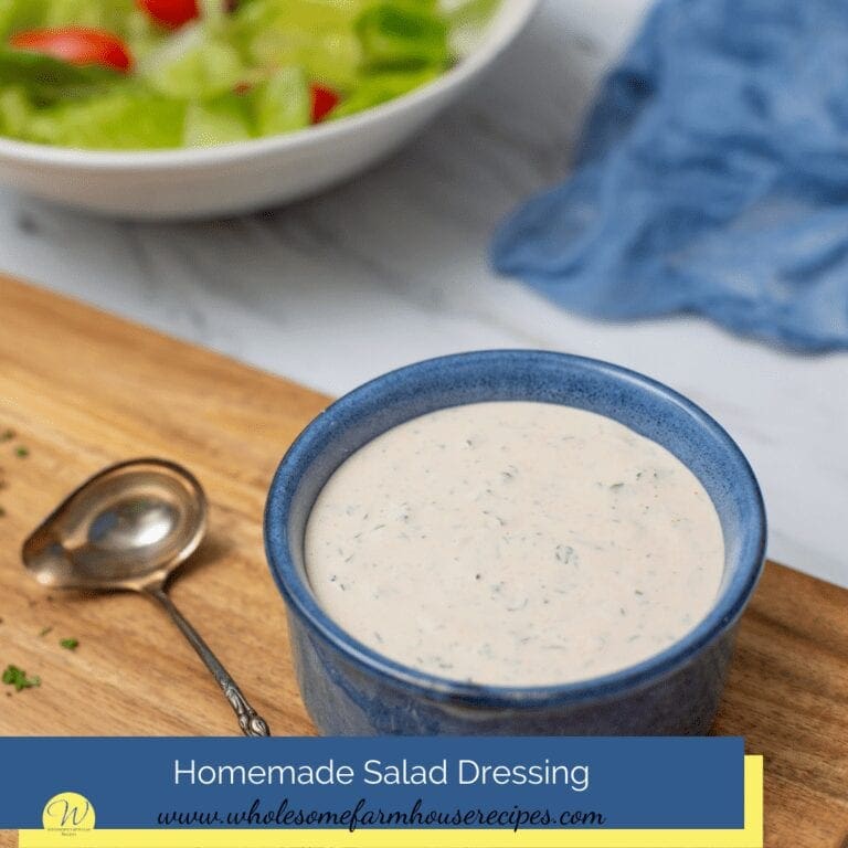 Restaurant Style Homemade Ranch Dressing Recipe - Wholesome Farmhouse ...