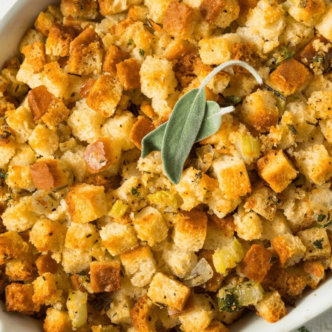 Sausage and Herb Stuffing - Wholesome Farmhouse Recipes
