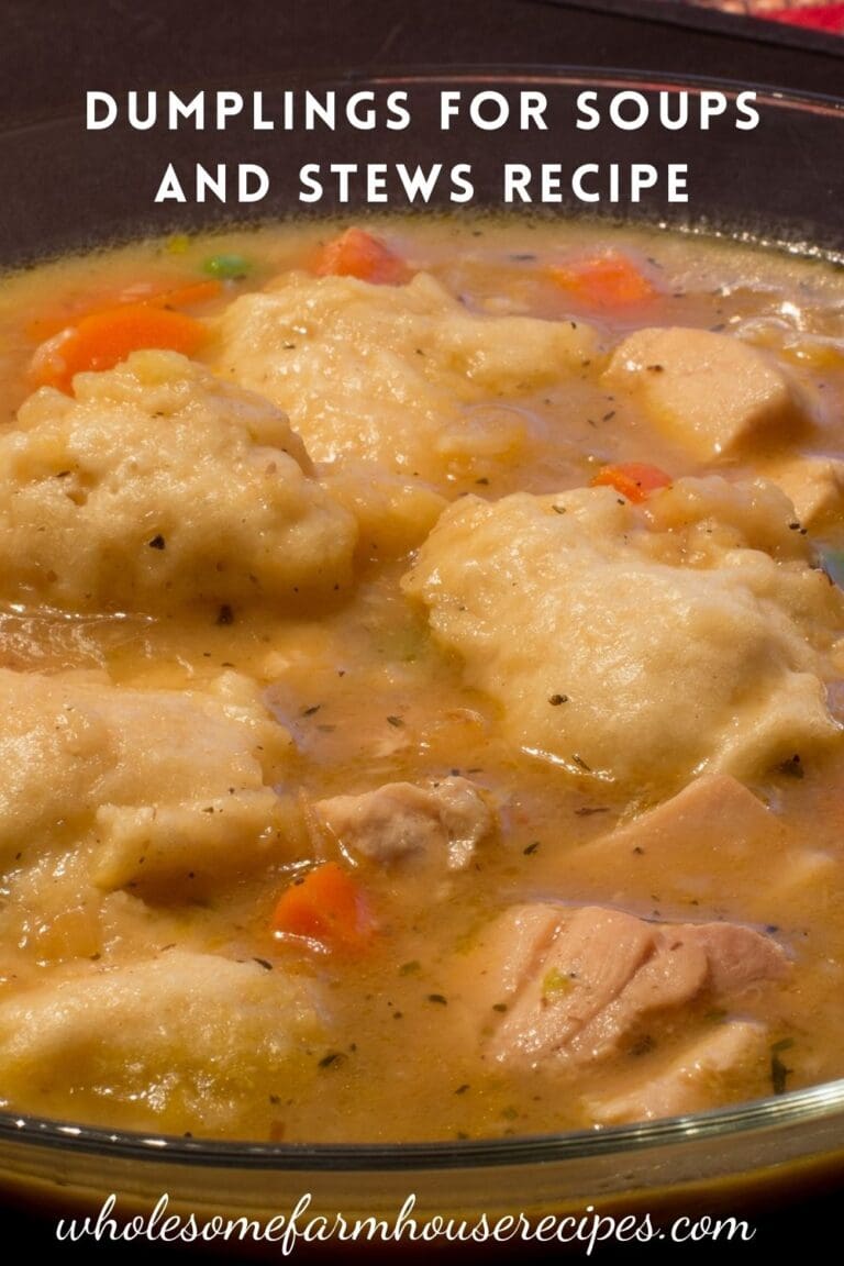Easy Drop Dumplings for Soups and Stews Recipe - Wholesome Farmhouse ...