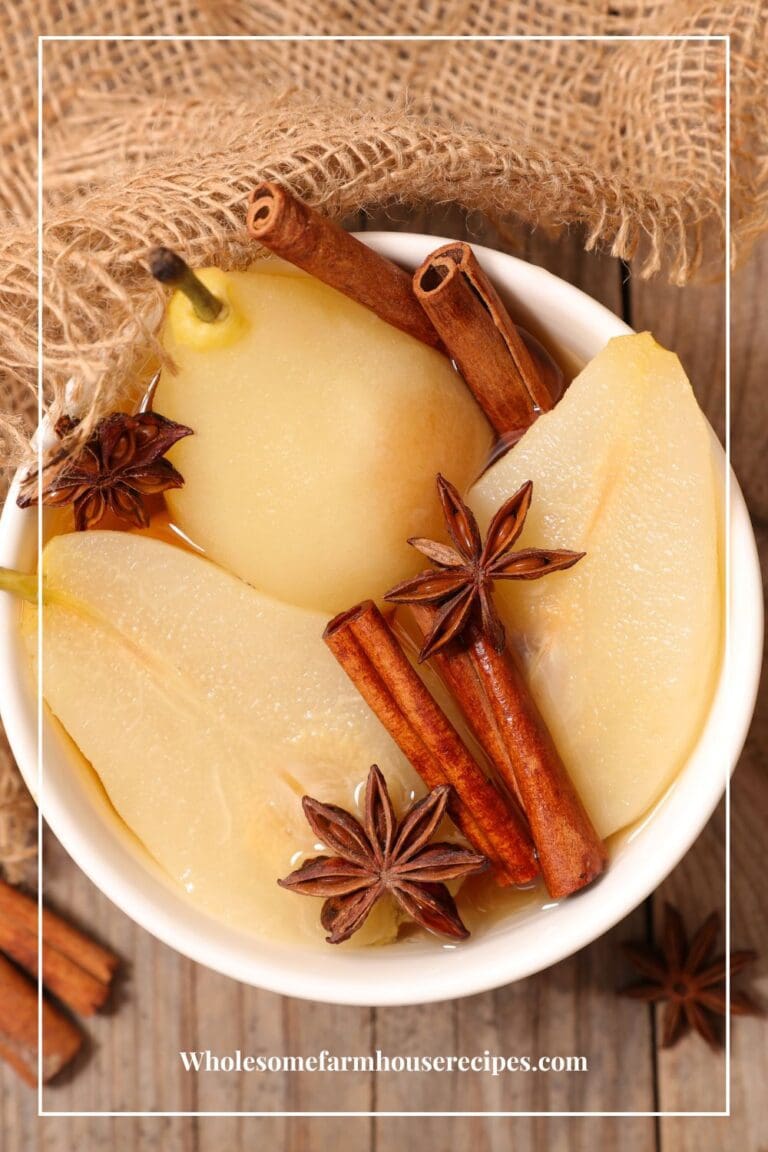 Slow Cooker Poached Pears Recipe - Wholesome Farmhouse Recipes