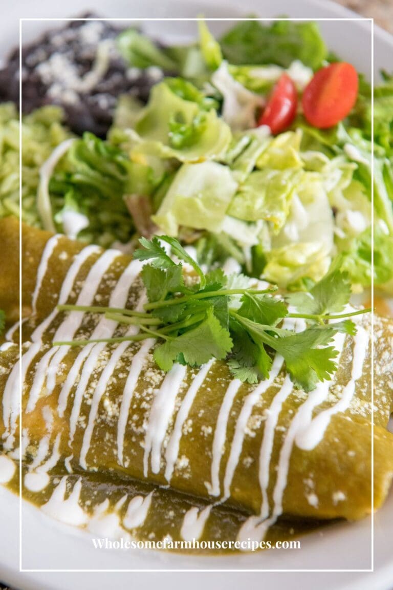 Quick and Easy Green Enchiladas with Chicken Recipe - Wholesome ...