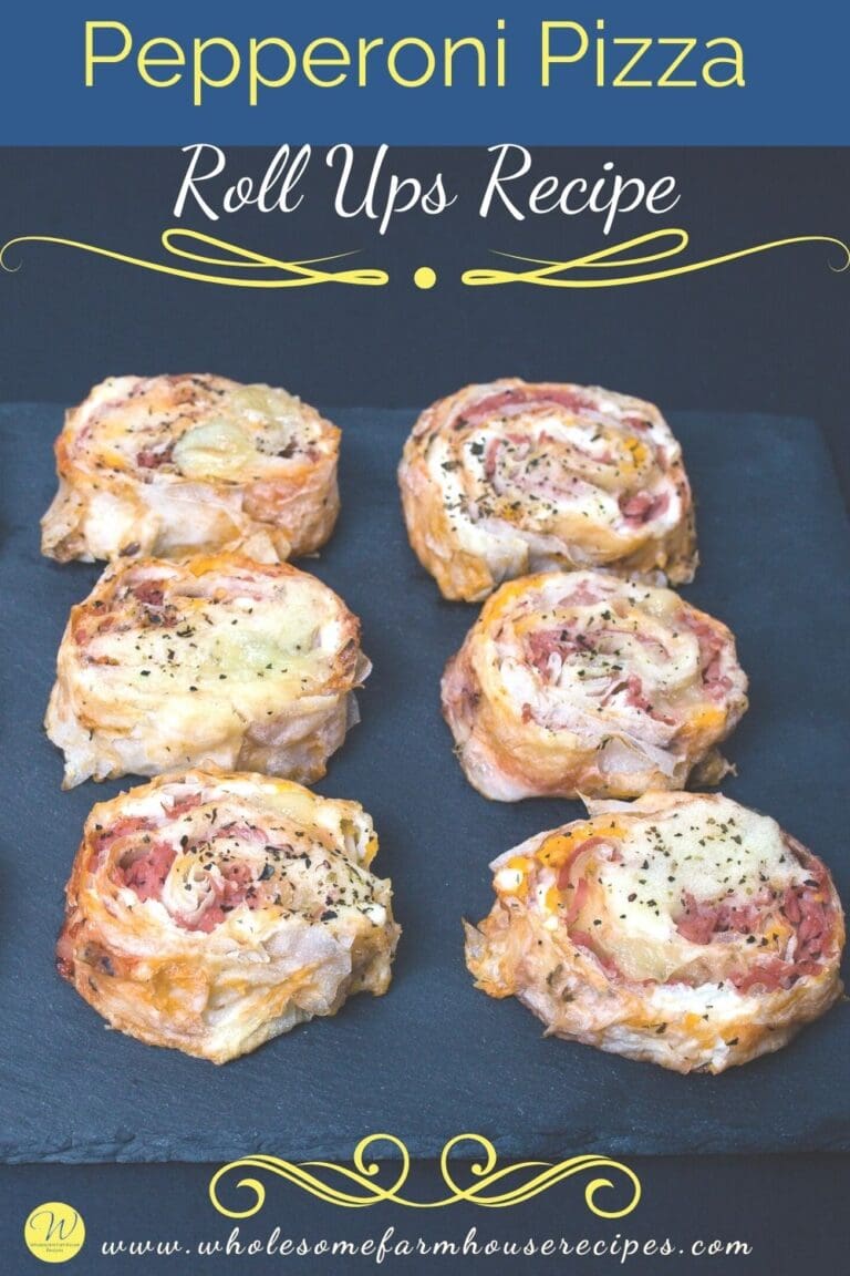 Pepperoni Pizza Roll Ups Recipe - Wholesome Farmhouse Recipes