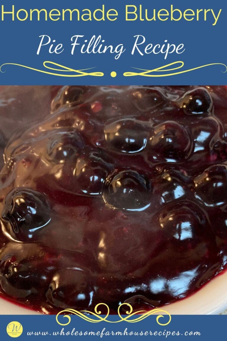 Homemade Blueberry Pie Filling Recipe - Wholesome Farmhouse Recipes
