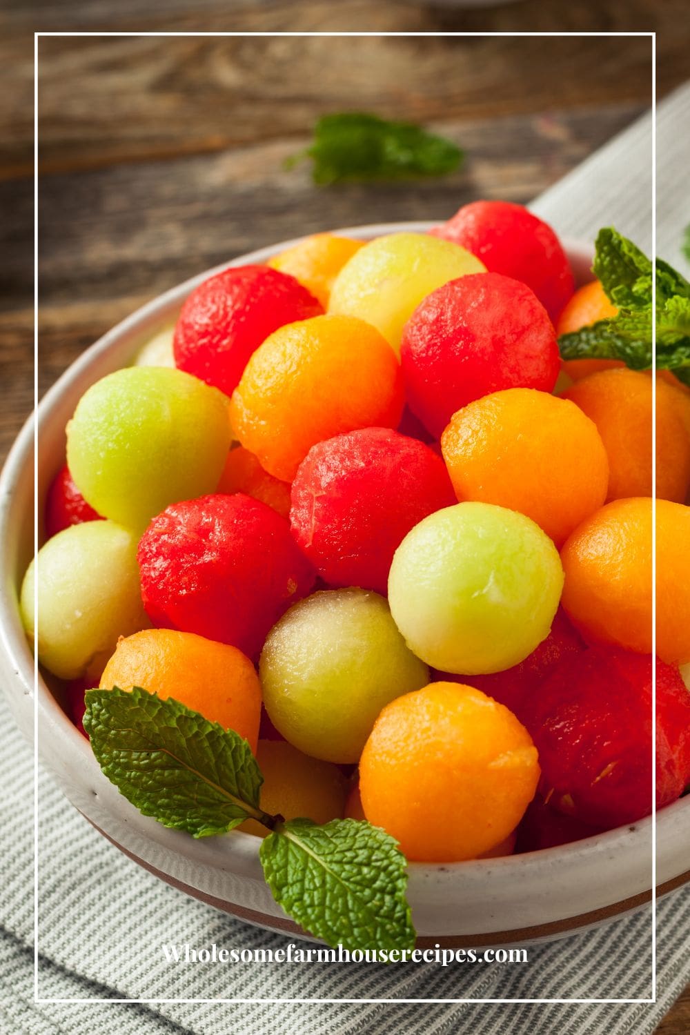 Melon Ball Lemon Lime Fruit Salad Recipe - Wholesome Farmhouse Recipes