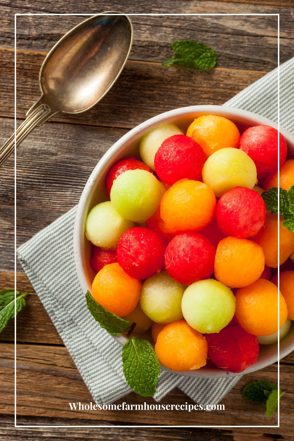 Melon Ball Lemon Lime Fruit Salad Recipe - Wholesome Farmhouse Recipes