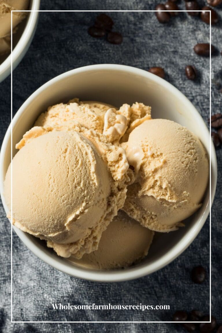 Best Homemade Simple Coffee Ice Cream Recipe - Wholesome Farmhouse Recipes