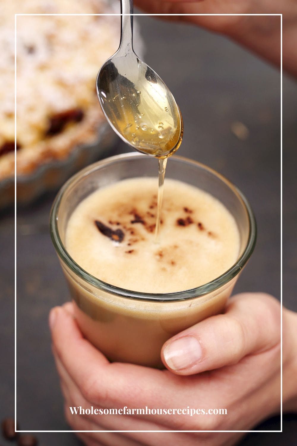 Coffee with Honey Milk Recipe Iced or Hot - Wholesome Farmhouse Recipes