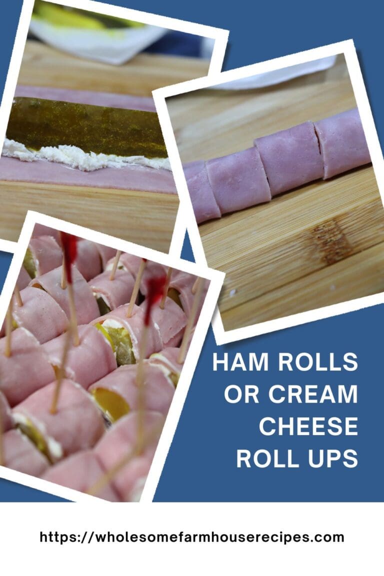 Easy Ham and Pickle Roll Ups Appetizer Recipe - Wholesome Farmhouse Recipes