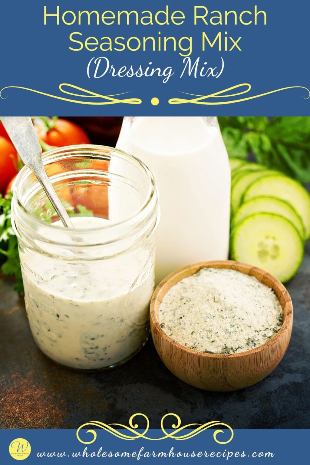 Homemade Ranch Seasoning Mix (Dressing Mix) - Wholesome Farmhouse Recipes