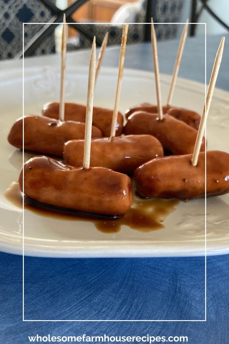 Slow Cooker Grape Jelly BBQ Little Smokies Recipe - Wholesome Farmhouse ...