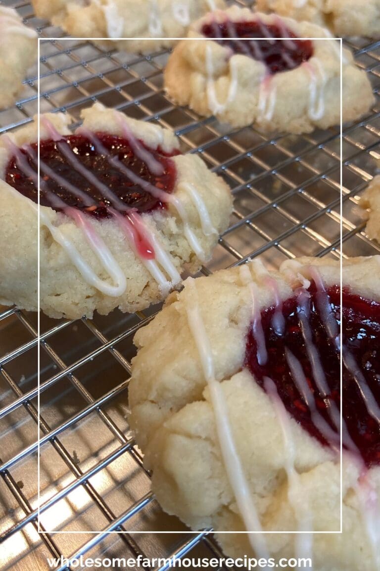 Raspberry and Almond Shortbread Thumbprints Recipe - Wholesome ...