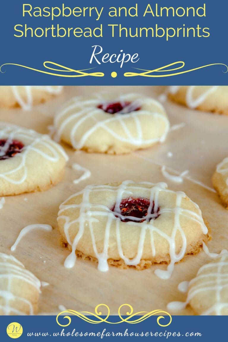 Raspberry and Almond Shortbread Thumbprints Recipe - Wholesome ...