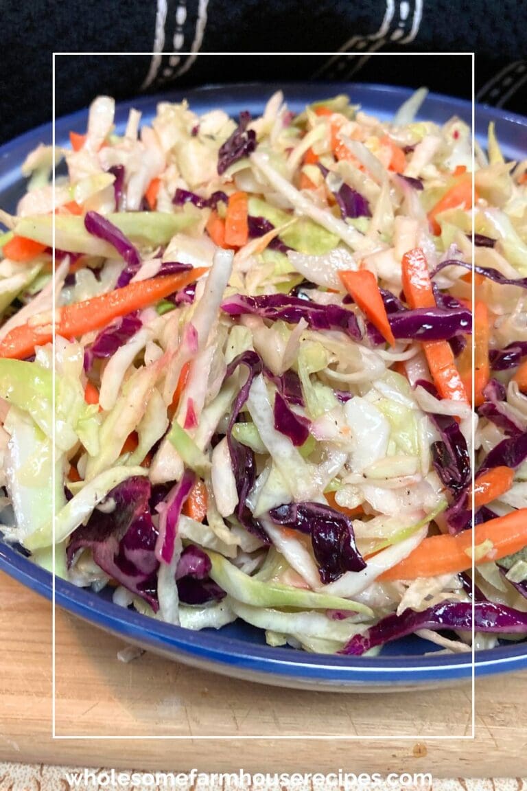 Easy Apple Cider Vinegar Based Coleslaw Recipe - Wholesome Farmhouse ...