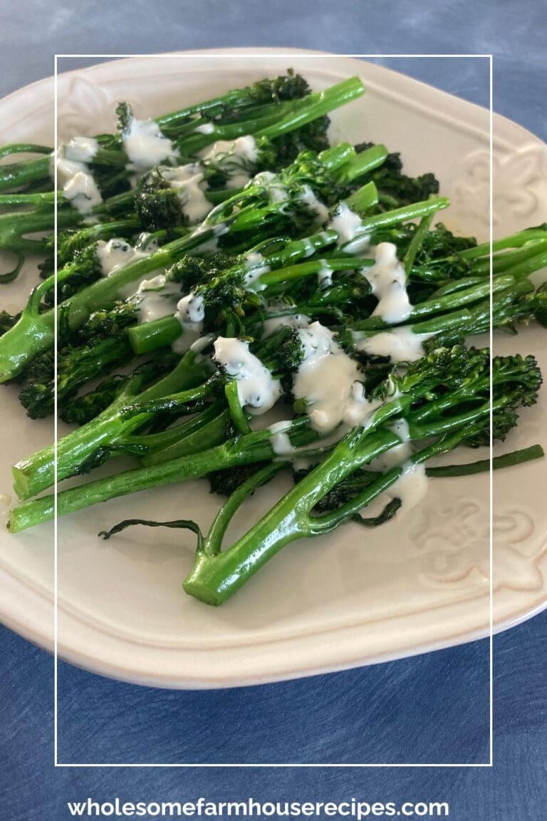 Sautéed Broccoli Rabe with Blue Cheese Dressing - Wholesome Farmhouse ...
