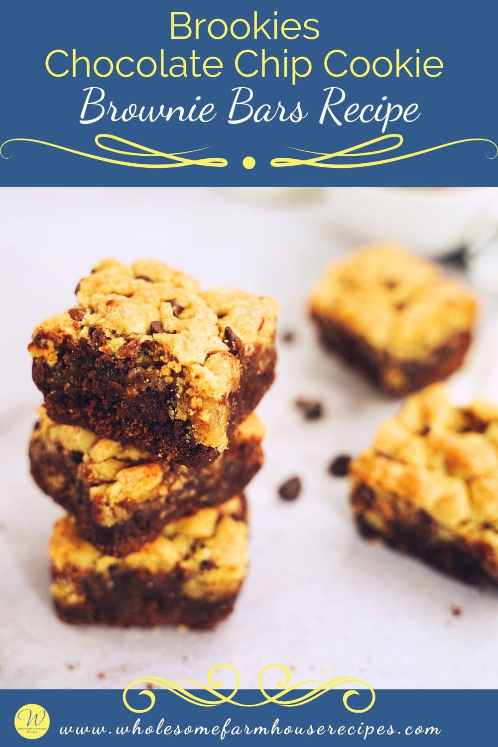 Brookies Chocolate Chip Cookie Brownie Bars Recipe - Wholesome ...