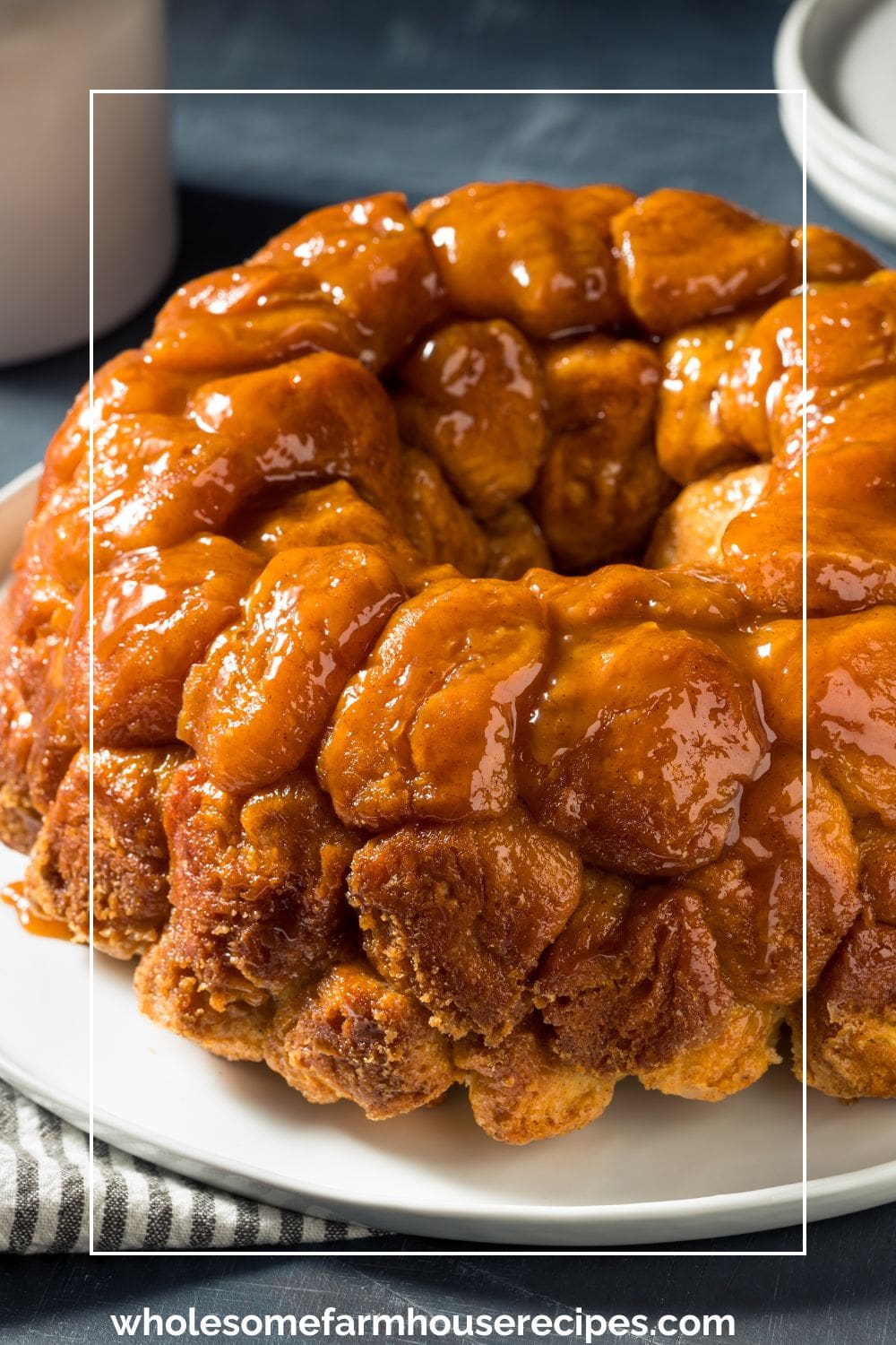 Glazed Cinnamon Sugar Pull Apart Monkey Bread - Wholesome Farmhouse Recipes