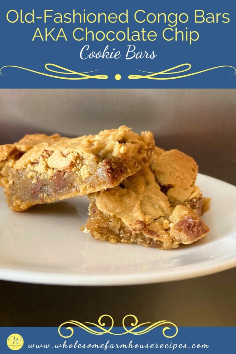 Old-Fashioned Congo Bars AKA Chocolate Chip Cookie Bars - Wholesome ...