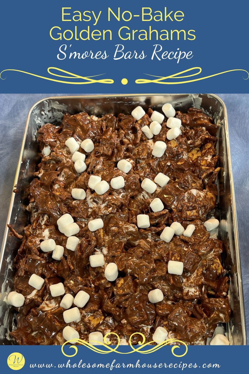 Easy No-Bake Golden Grahams S'mores Bars Recipe - Wholesome Farmhouse ...